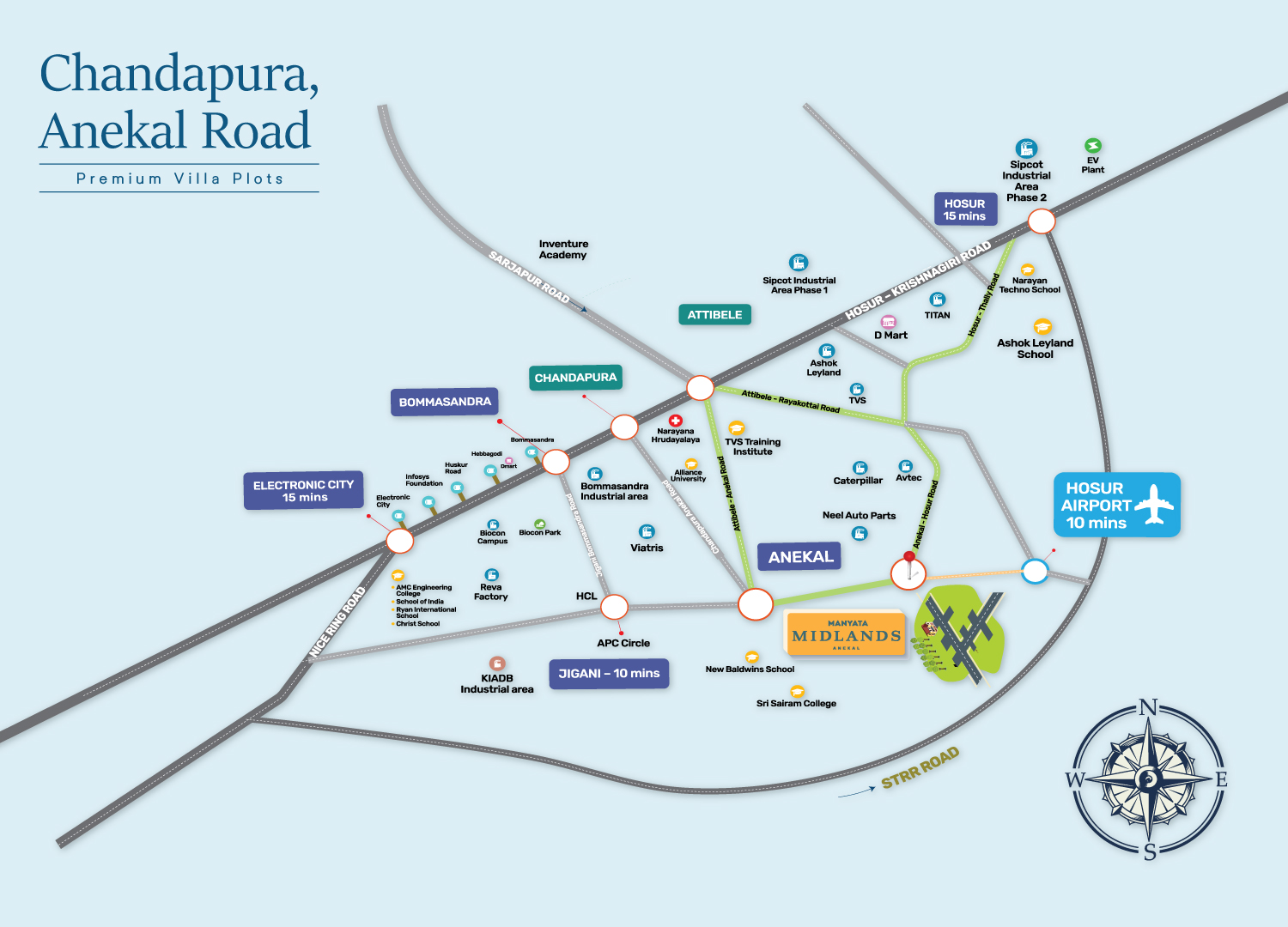 Manyata Midlands - Premium Villa Plots for Sale at Anekal Road, Bangalore